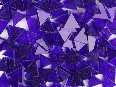 Transparent Dark Blue Stained Glass Triangles | Buy Online The Mosaic ...