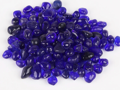 Dark Blue Transparent Glass Nuggets| Buy Online The Mosaic Store