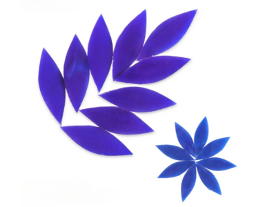Dark Blue Medium Stained Glass Petals | The Mosaic Store Online