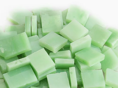 Green Stained Glass Squares 1cm | Buy Online The Mosaic Sore – The ...