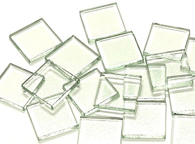 Clear Glass Tiles - 2.5 x 2.5cm - Create Your Own Design – The Mosaic Store