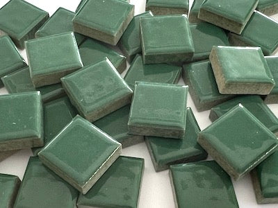 Dark Green Square Ceramic Tiles 1.5cm | Mosaic Materials for Australian ...